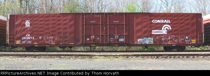 A CR boxcar, Q series. is eastbound on NS 18G